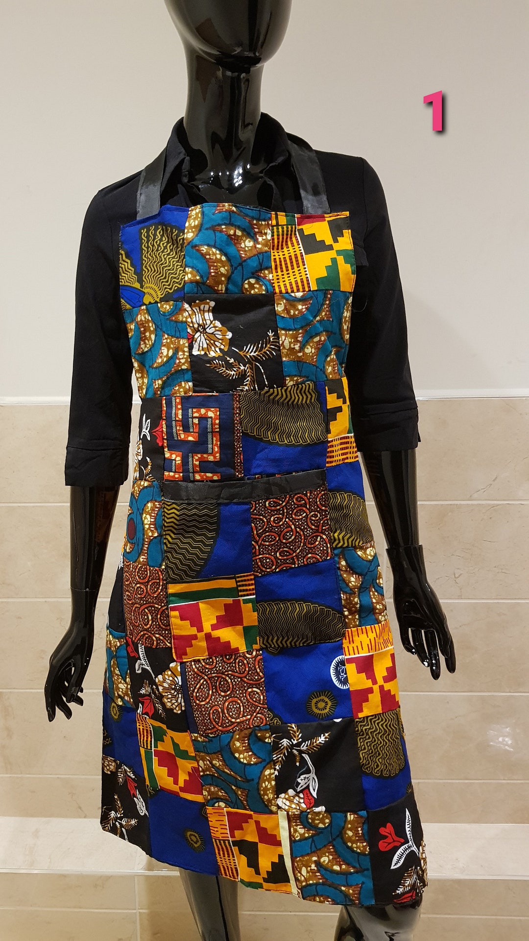 Aprons, African Print, Kitengi Aprons, Kitchen Use, Patterned Print ...