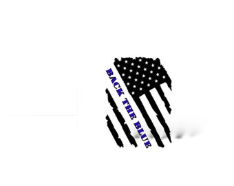 Back the Blue Flag Police Support Decal - Etsy