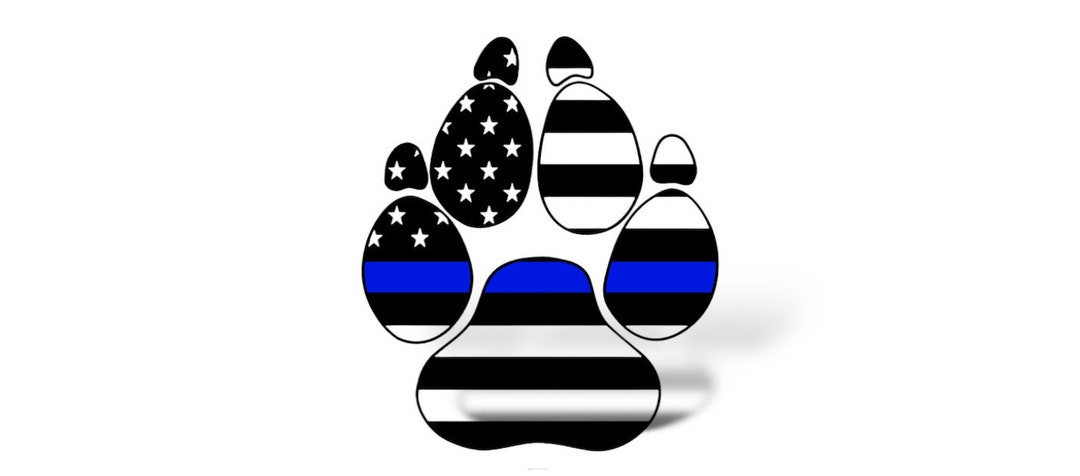 Back the Blue Paw Print - Etsy