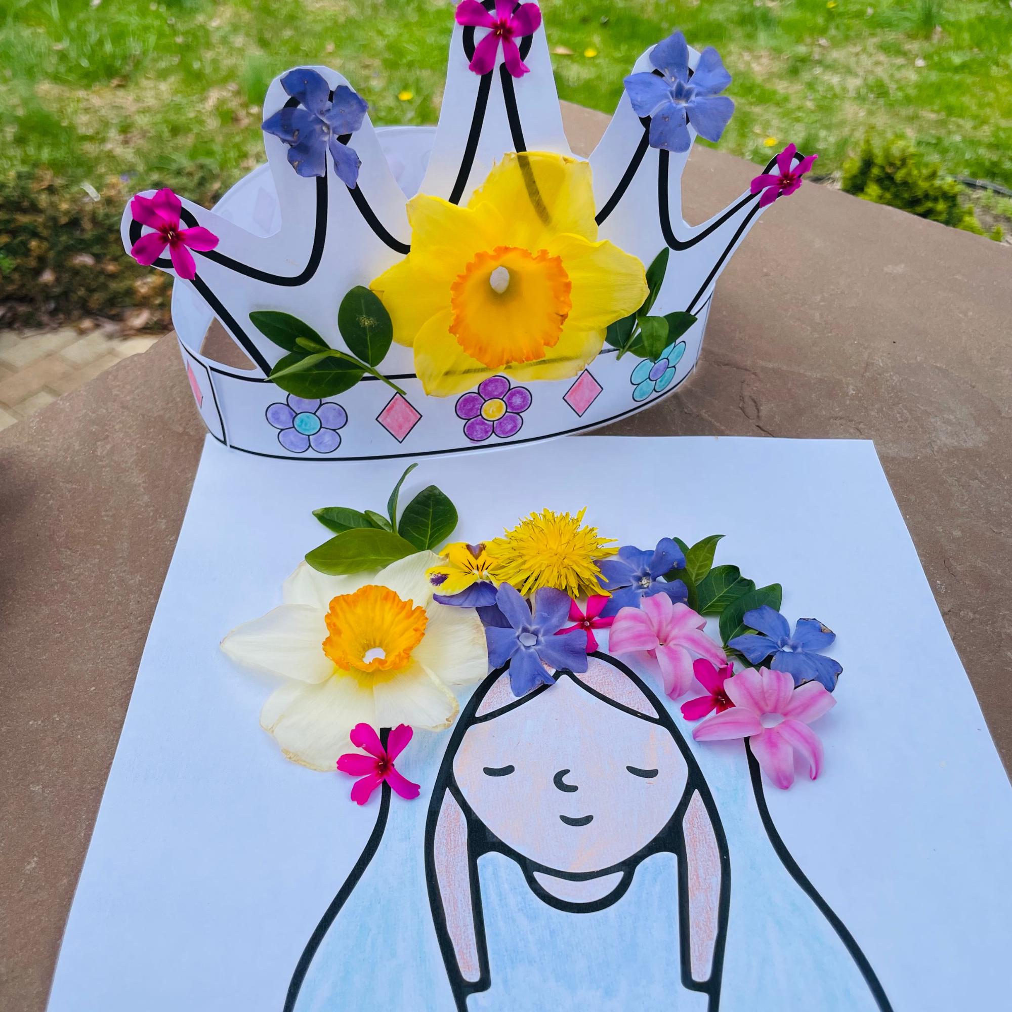 May Crowning Activity; Mary and Me Crowning Activity; Mothers Day Craft ...