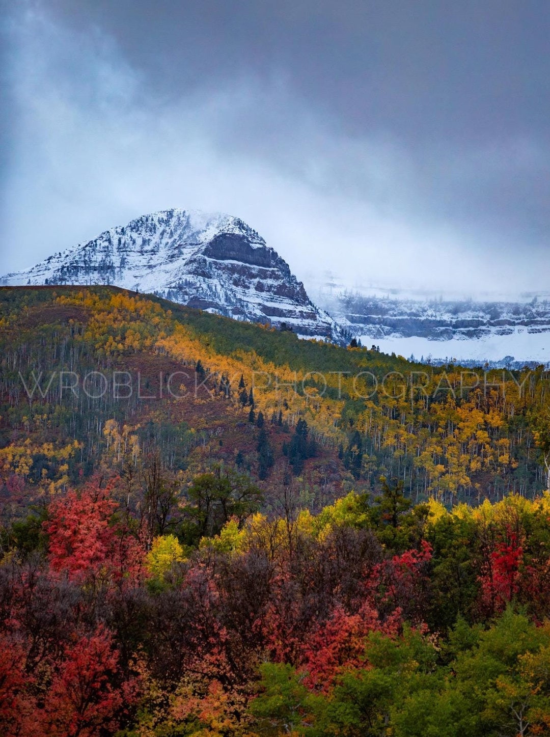 Fall Meet Winter in Northern Utah Wasatch Mountains Autumn Season, Fine ...