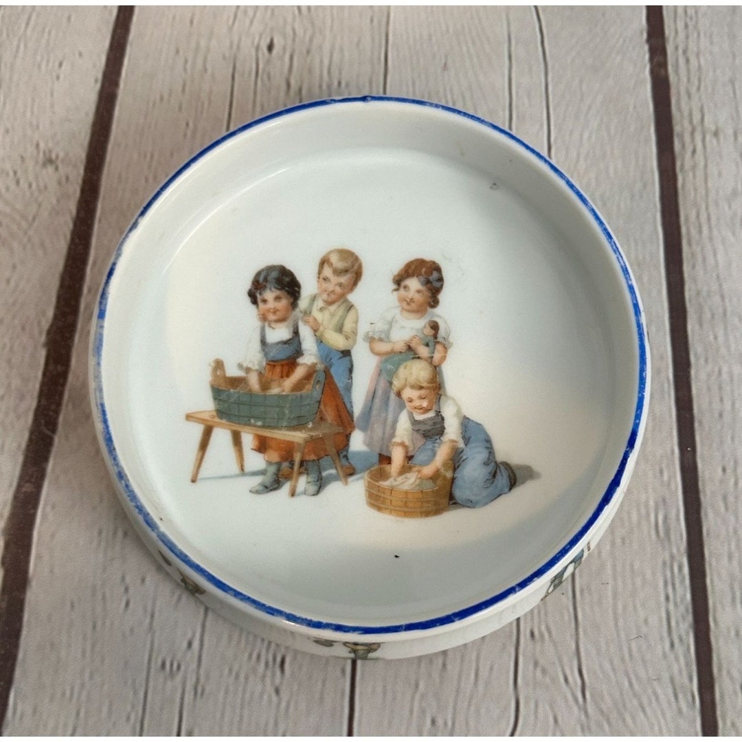 Vintage ABC Baby Toddler Bowl Dish Germany 4 Kids Laundry Day - Etsy