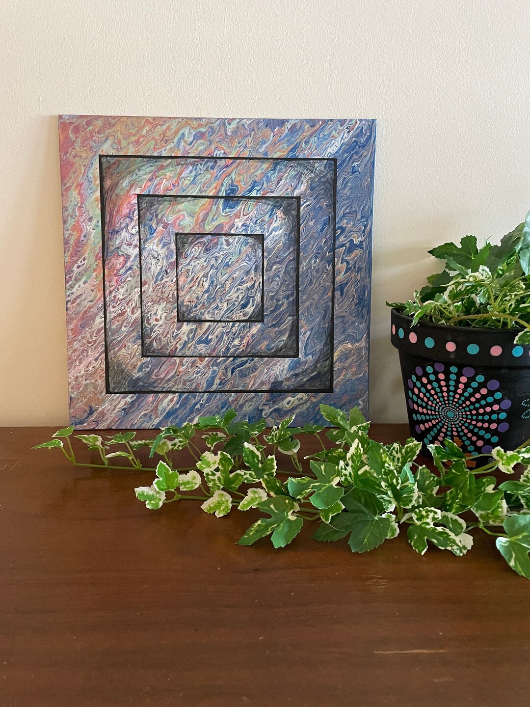 12" X 12" Canvas Panel Called "3d on Metallic Waters" #809 - Etsy