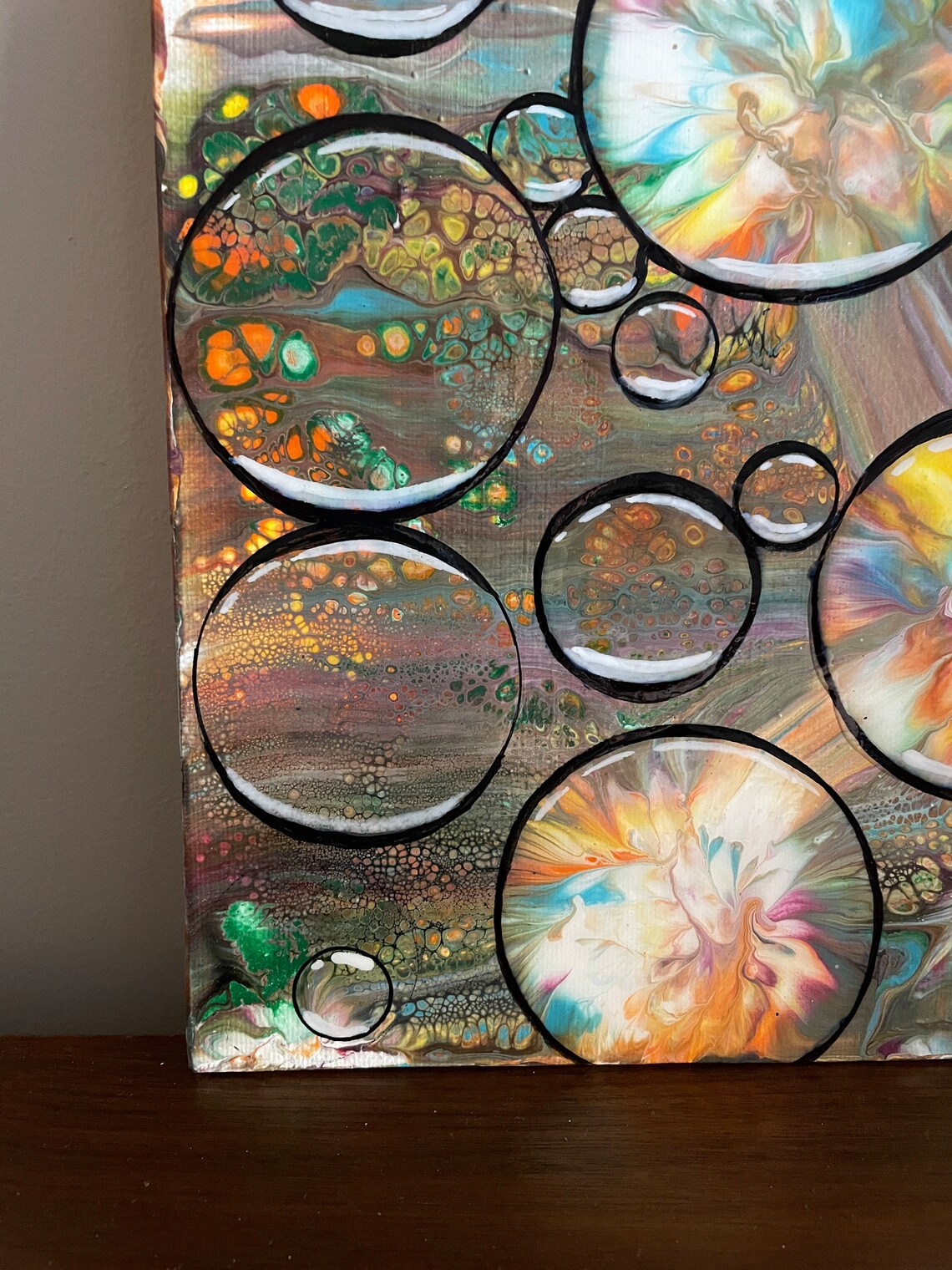 11" X 14" Canvas Panel Called "balloon Kisses to Bubbles" #2801 - Etsy