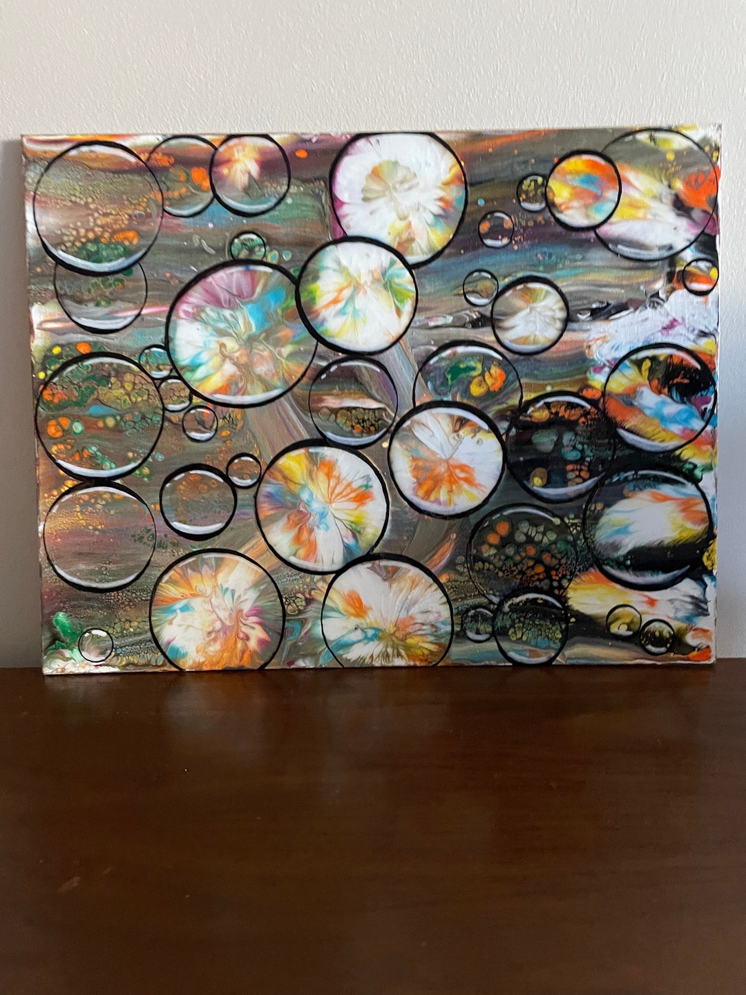 11" X 14" Canvas Panel Called "balloon Kisses to Bubbles" #2801 - Etsy