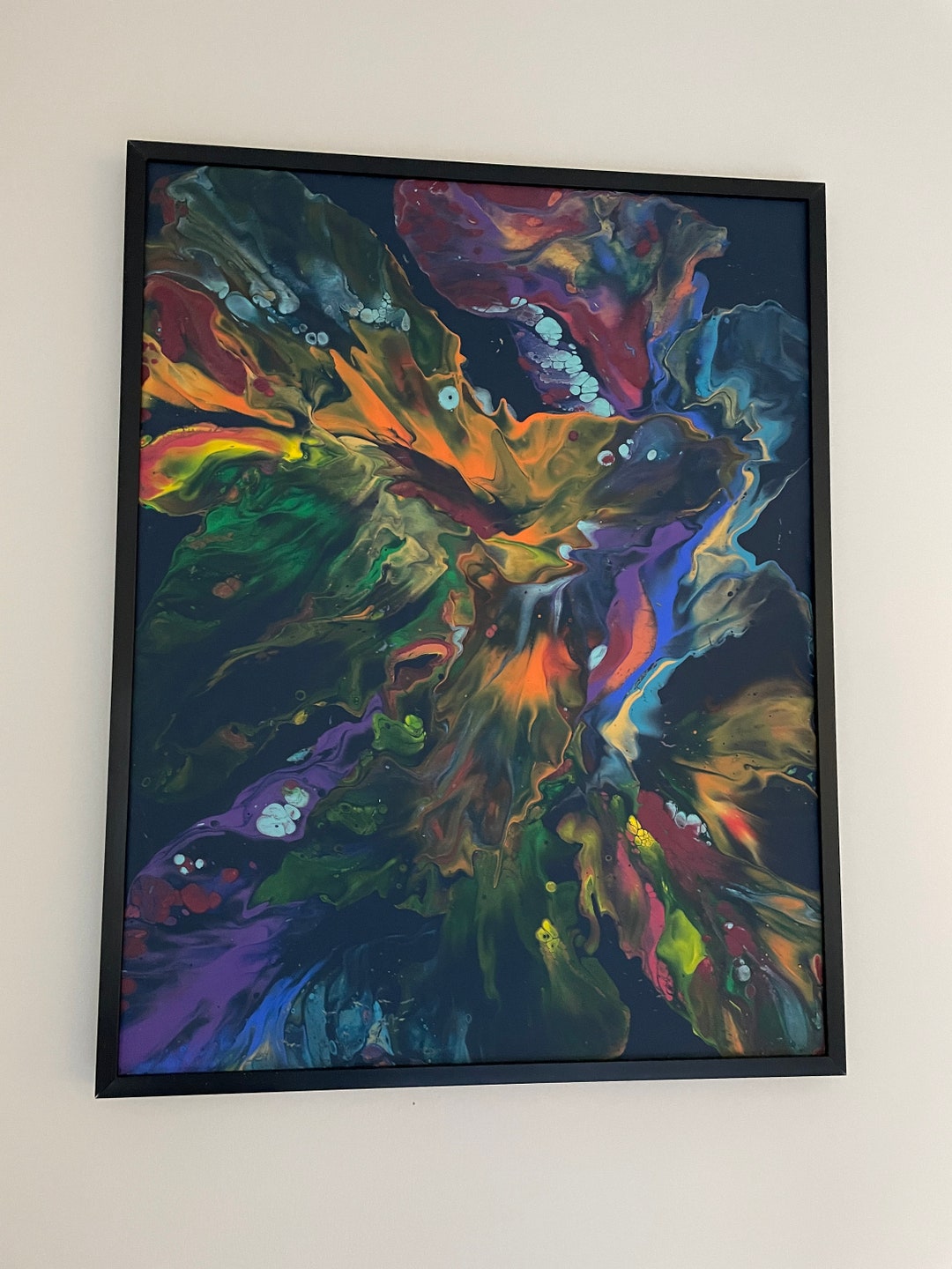 14 X 18 Canvas Panel Called explosion of Neon Frame Included 813 - Etsy