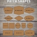 Digital Cut File | SVG Leather Patch Bundle | 14 Shapes - Etsy
