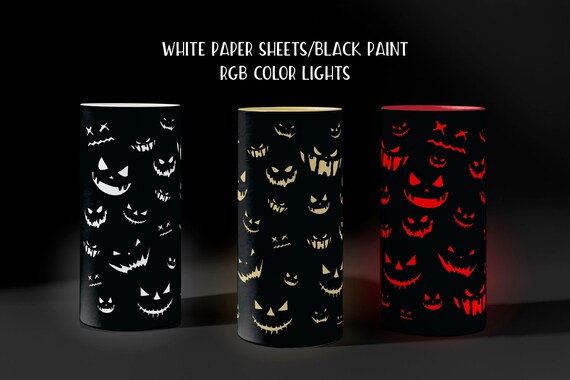 Halloween DIY Paper Lantern Printable Autumn Pumpkin Faces - Etsy