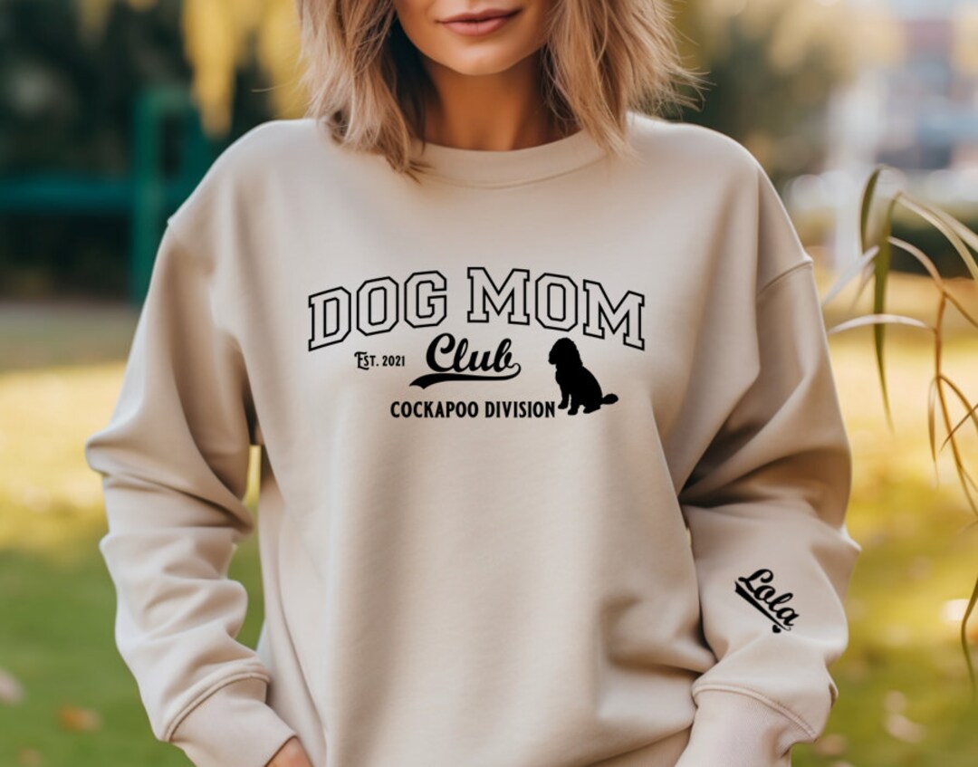 Cockapoo Personalised Name Dog Mum, Mom Club Sweatshirt - 'cockapoo ...
