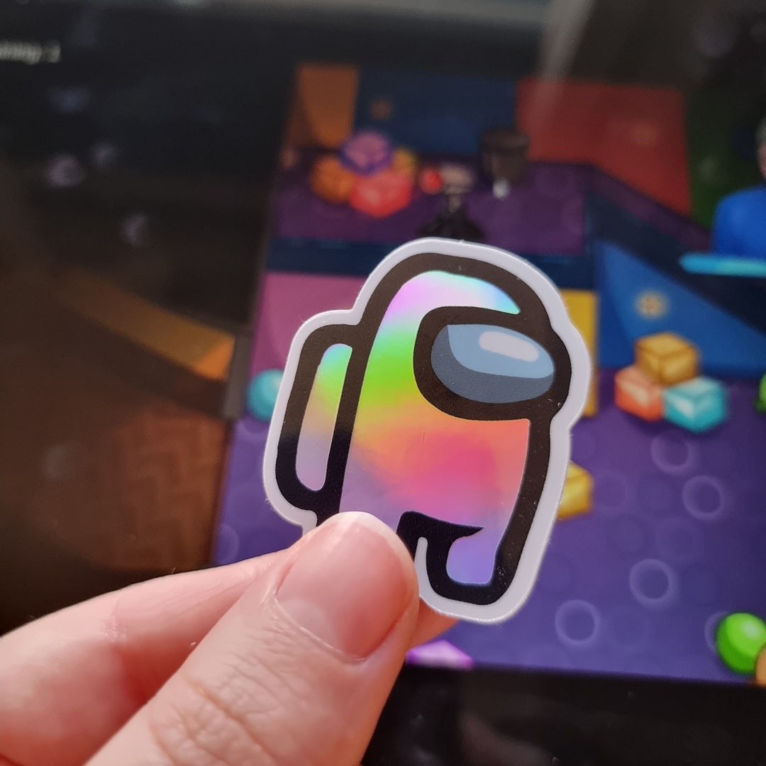 Amongus Astronaut Crewmate Holographic Sticker - Etsy