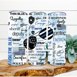 Police Officer Tumbler With Straw: Law Enforcement Gift - Etsy