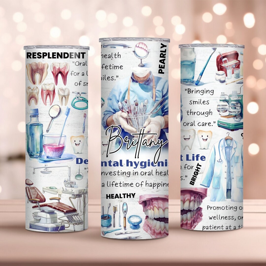 Personalized Dental Hygienist Tumbler With Straw: RDH/RDA Gift - Etsy