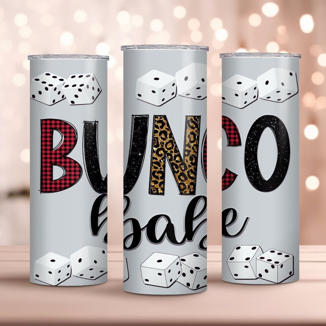 PERSONALIZED Bunco Babe 20oz Skinny Tumbler, Fun Bunco Gift for Her ...