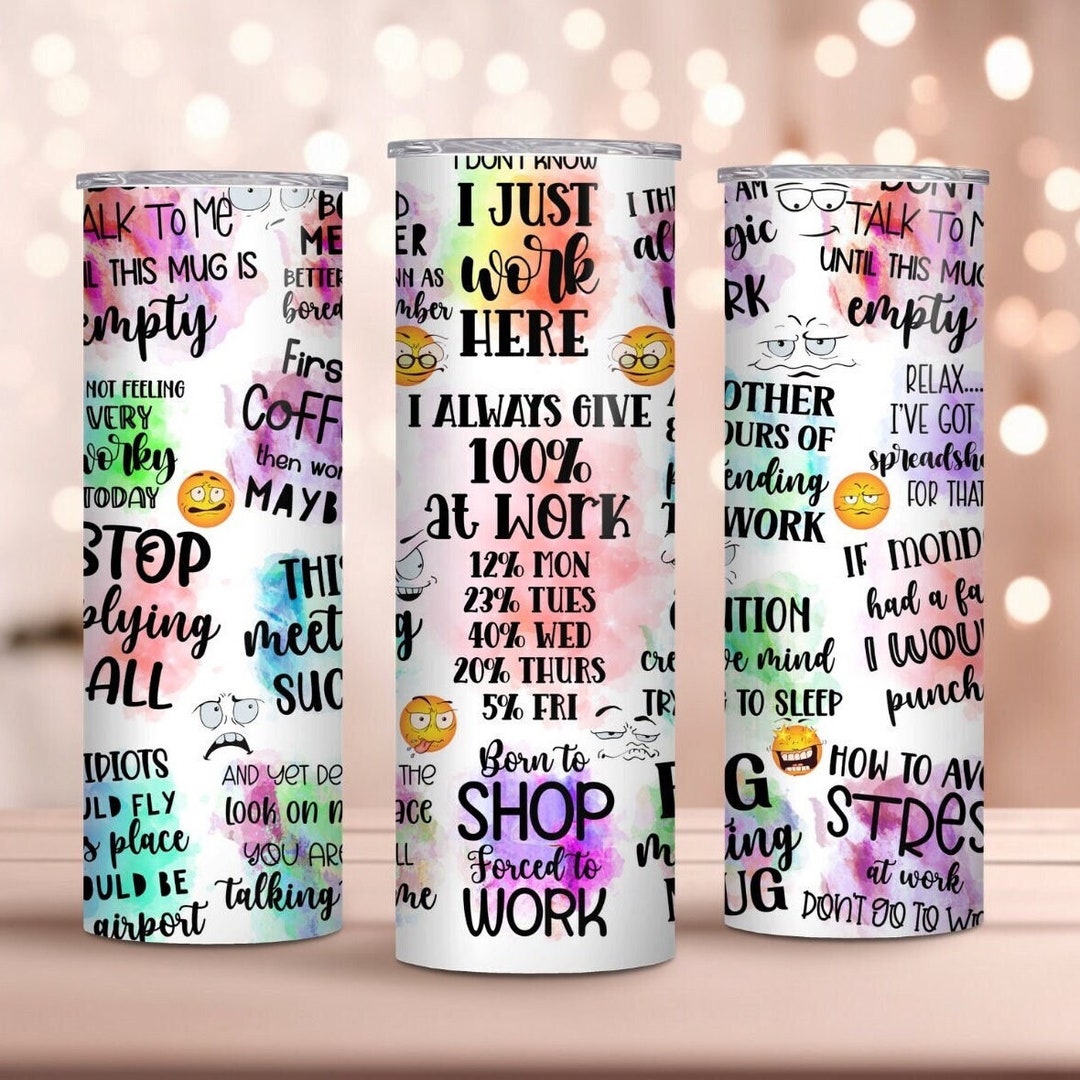 Funny Sarcastic Office Humor 20 Oz Tumbler: Co-worker Gag Gift - Etsy
