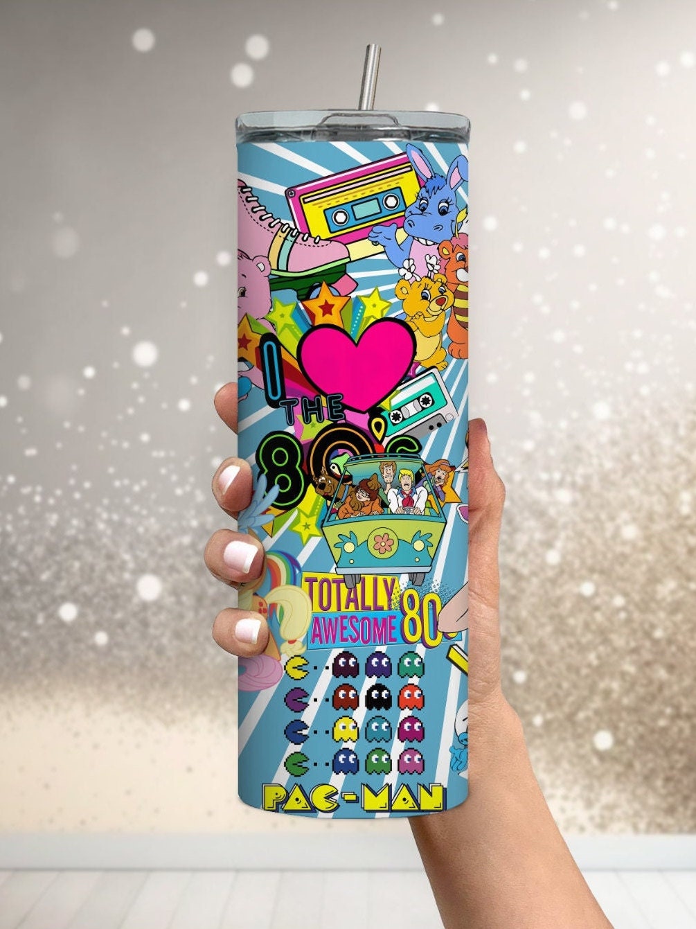 Retro 80s Vibes Tumbler, Throwback Drinkware, Vintage 1980s Throwback Style, Birthday Gift for ...