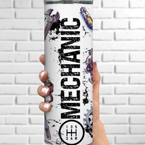 Personalized Mechanic Tumbler With Straw/lid, Mechanic Gifts, Mechanic ...