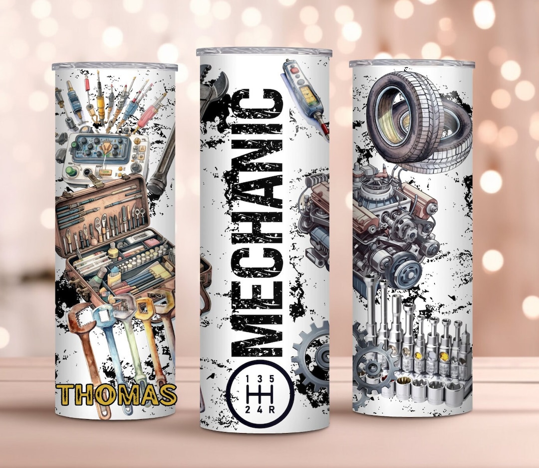 Personalized Mechanic Tumbler With Straw/lid, Mechanic Gifts, Mechanic ...