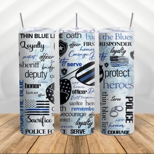 Police Officer Tumbler With Straw: Law Enforcement Gift - Etsy