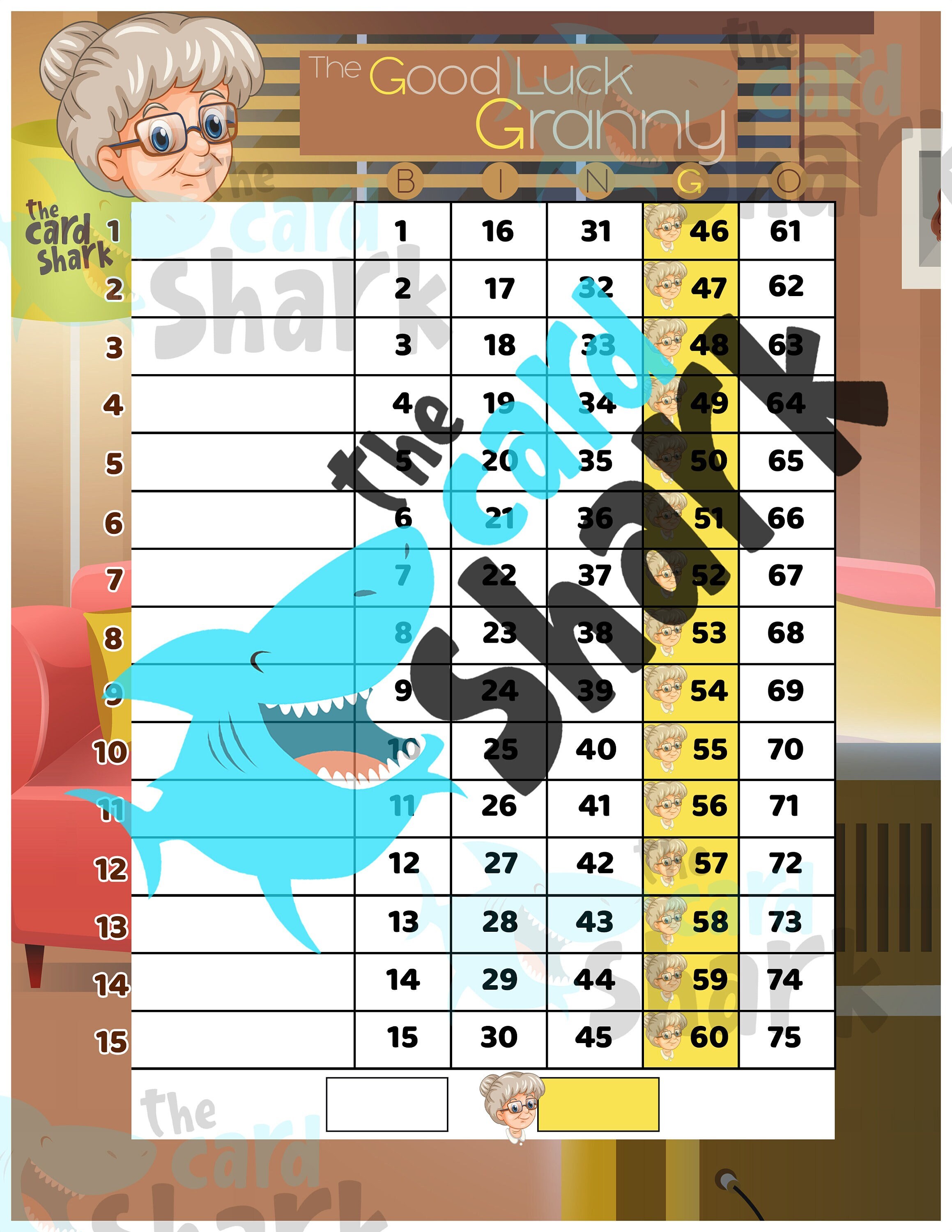 Good Luck Granny Bingo Game Card (straight, Mixed and Blank) - Etsy