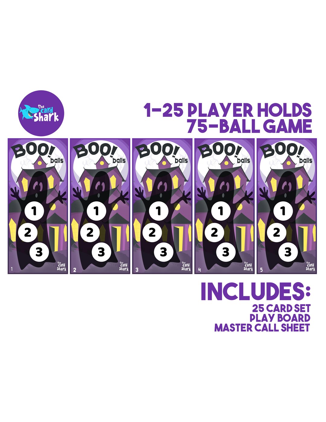 Boo Balls - 25 Player Hold Halloween Bingo Card Game - Etsy