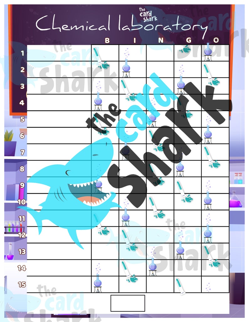 Chemical Laboratory Bingo Game Card (straight, Mixed and Blank) - Etsy