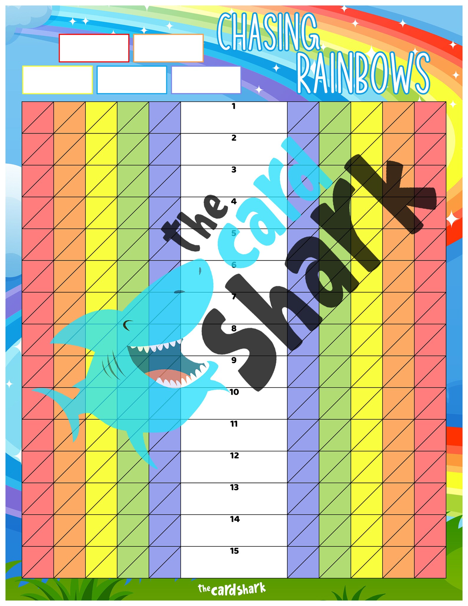 Chasing Rainbows Double Action Bingo Game Board - Etsy