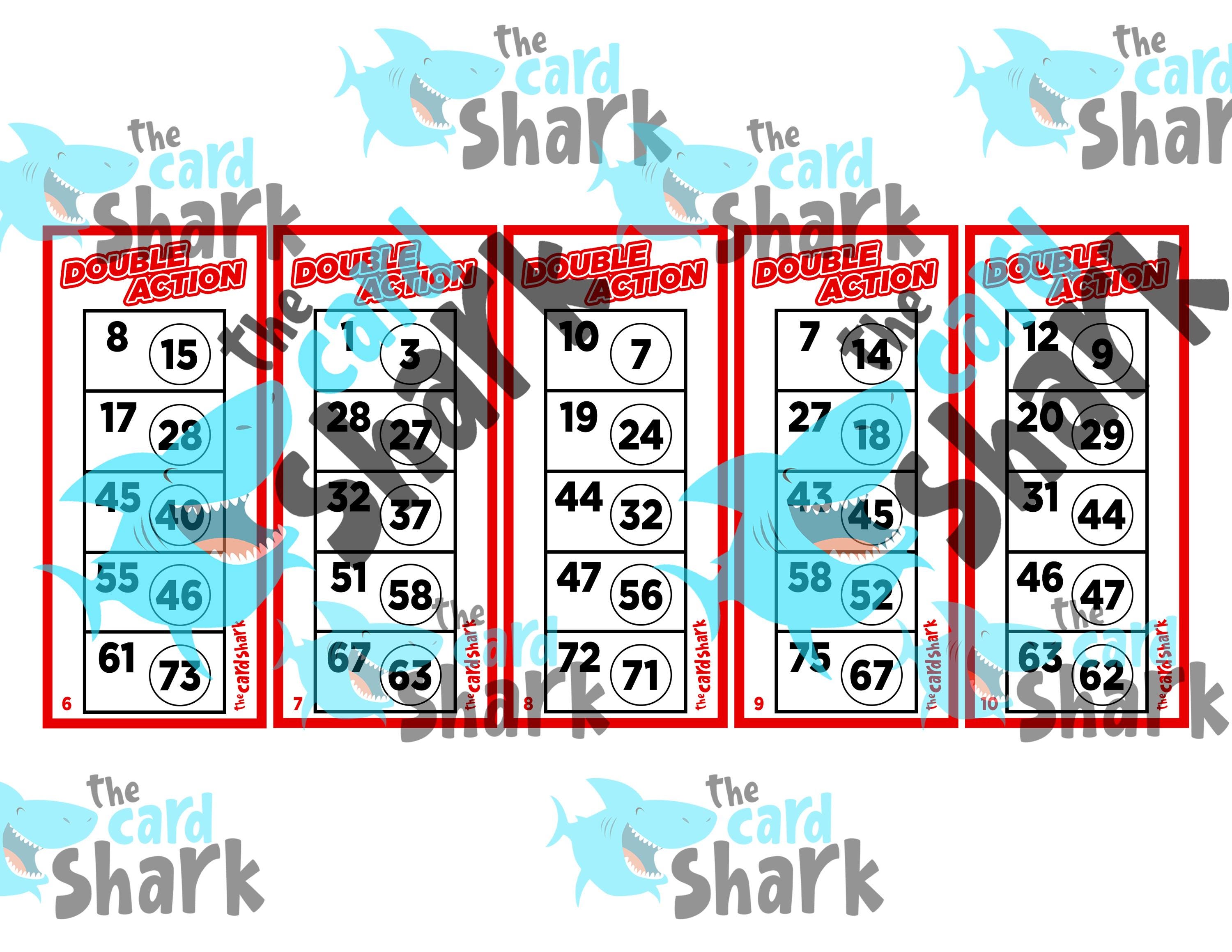 Red Double Action - 15 Player Hold Bingo Card Game - Etsy