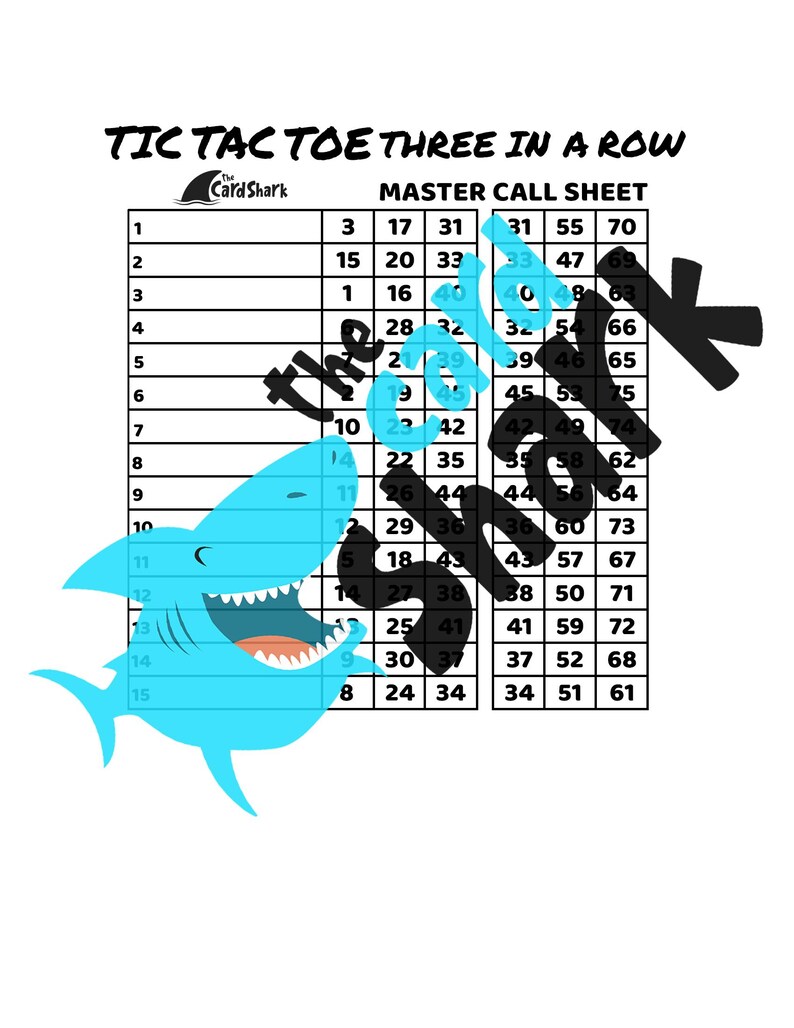 Tic Tac Toe Three in A Row - 15 Player Hold Bingo Card Game - Etsy