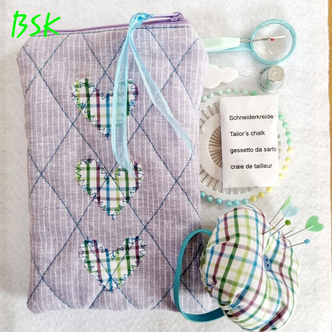 Mini Quilted Pouch Portable Sewing Kit - Ethically Handmade in Ireland ...