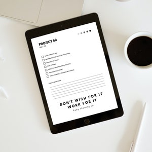 PROJECT 50 Challenge Bundle - Habit Checklist, Calendar, Wallpaper and ...