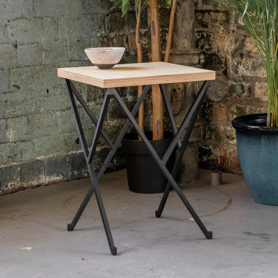Bespoke Modern Side Table Plywood Table Steel Side Table - Etsy