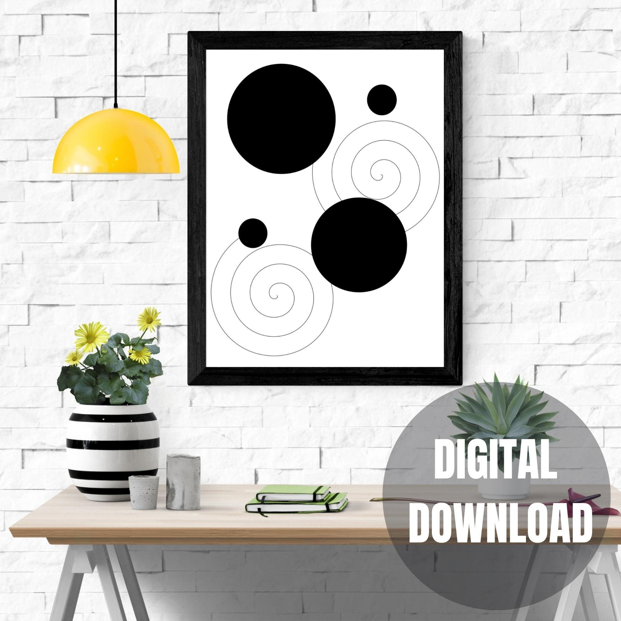 Black Hole Wall Art - Minimalistic Blackhole Abstract Printable ...