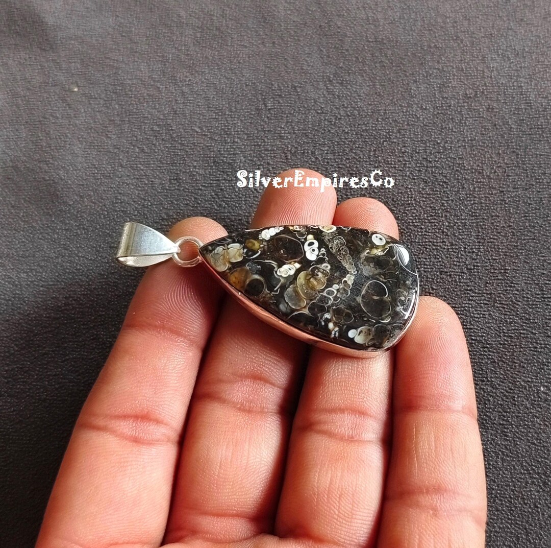Turtella Jasper Pendant, 925 Sterling Silver, Gemstone Pendant, Natural ...