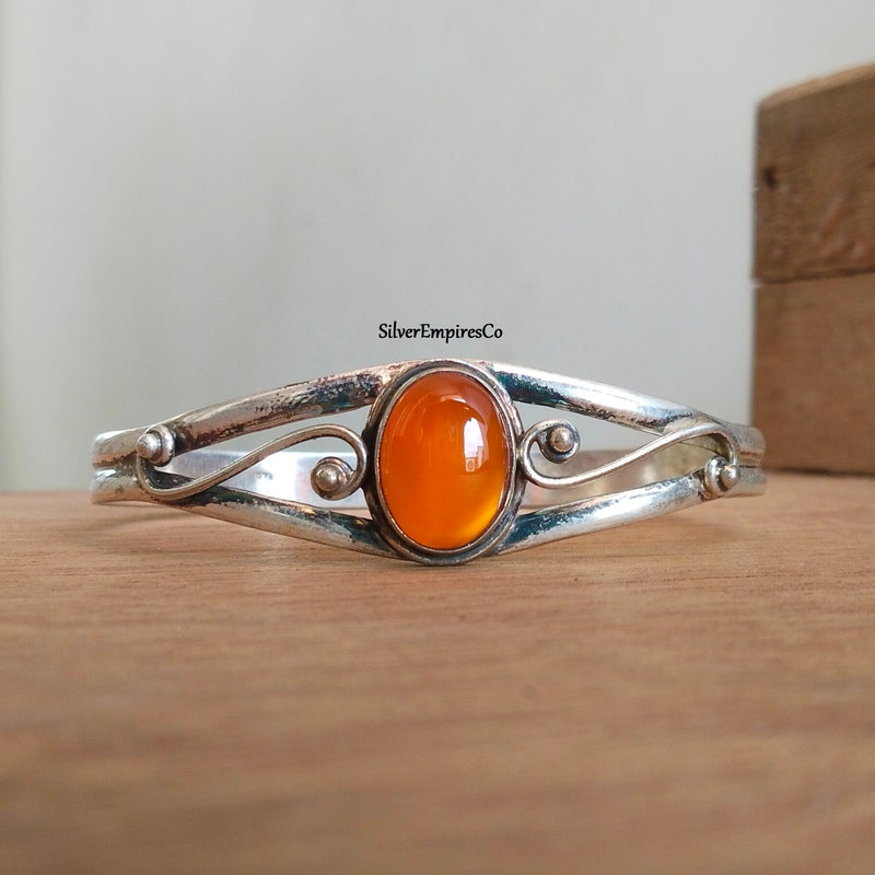Carnelian Bangle - Etsy