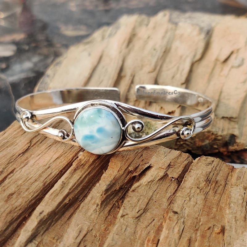 Solid Larimar Bangle - Etsy
