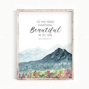 Ecclesiastes 3:11 Printable Bible Verse - He Has Made Everything ...