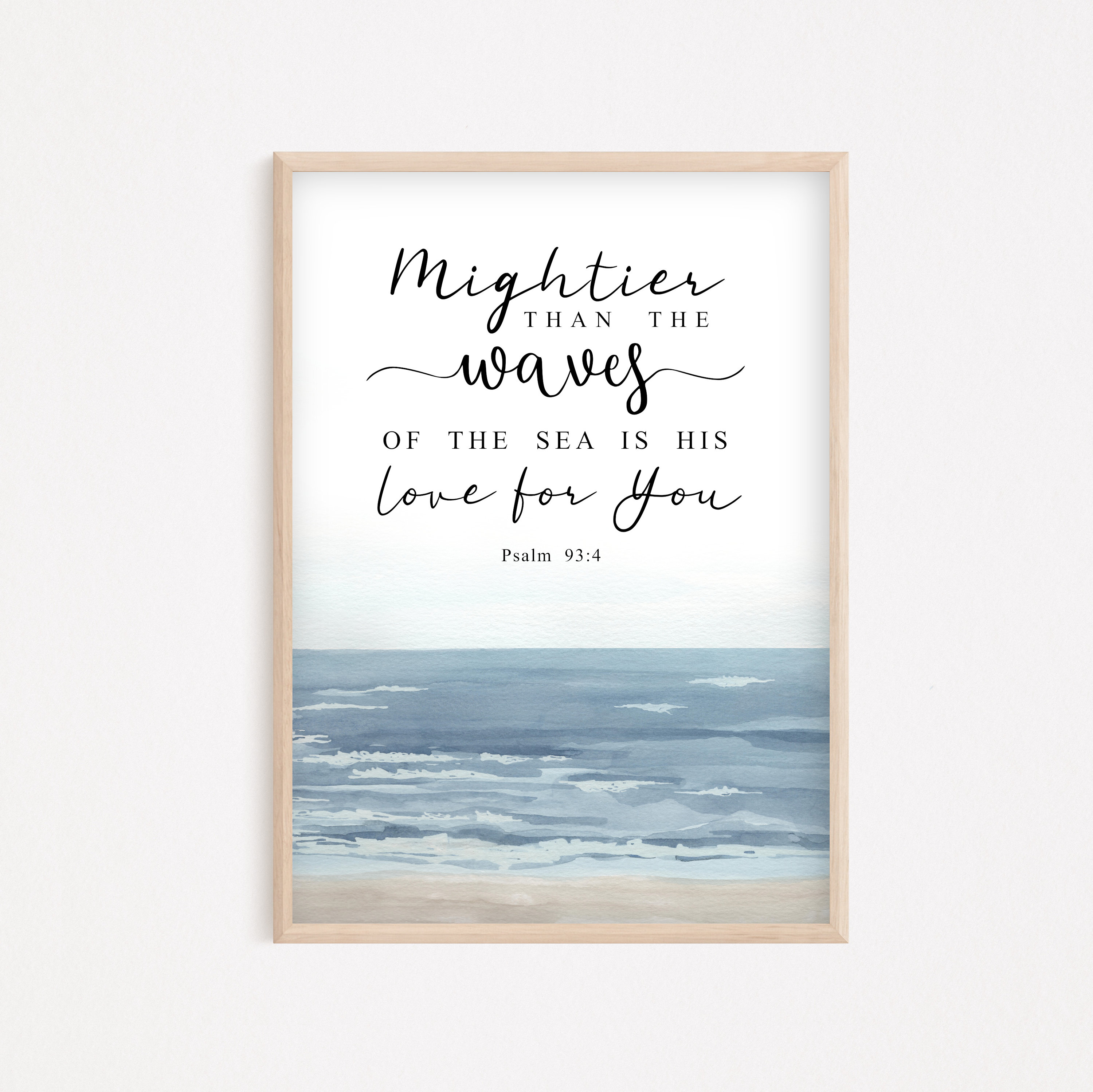 Psalm 93:4 Mightier Than the Waves of the Sea Printable Bible Verse ...