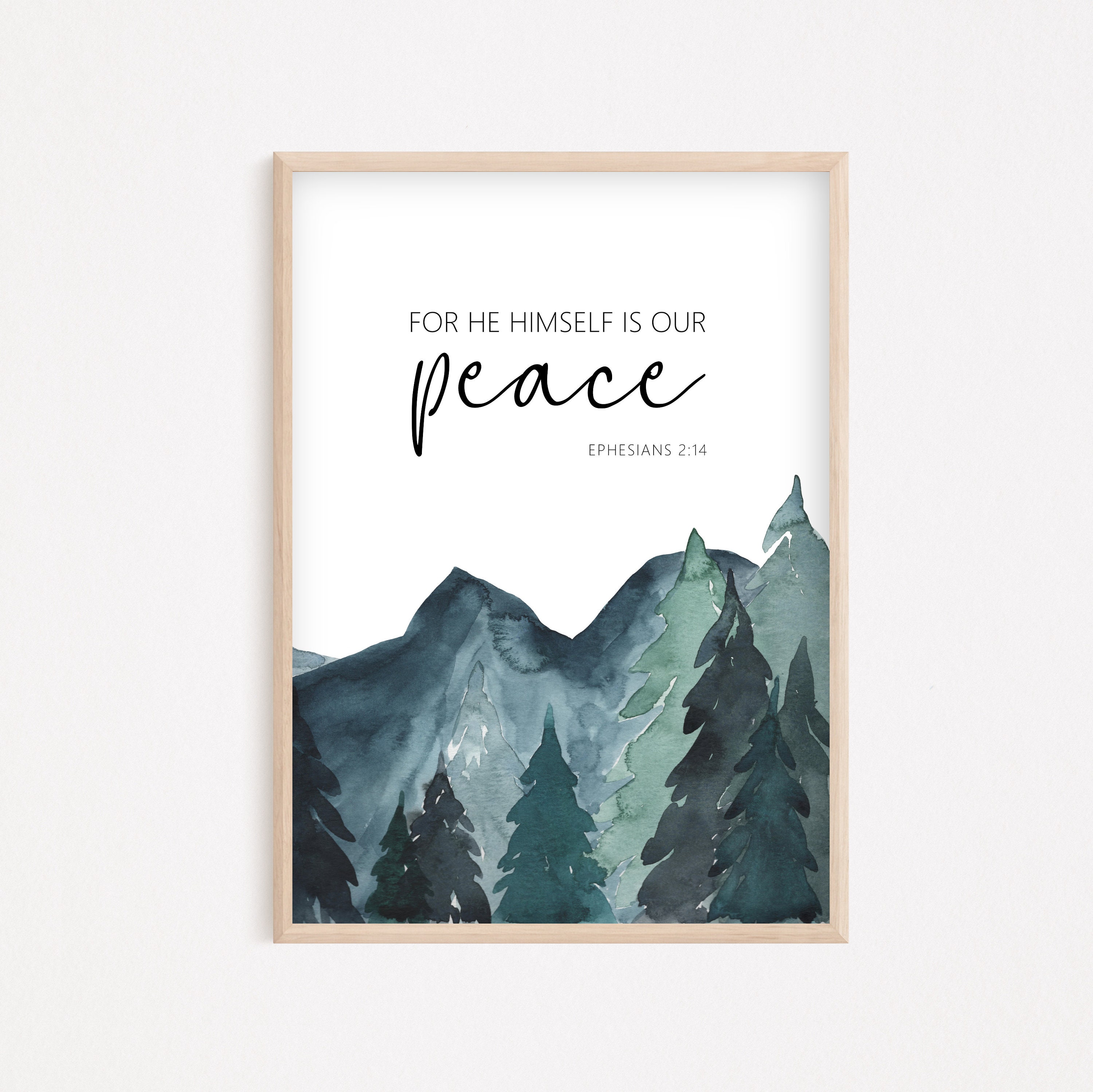Ephesians 2:14 Printable Bible Verse Wall Art He Himself is Our Peace ...
