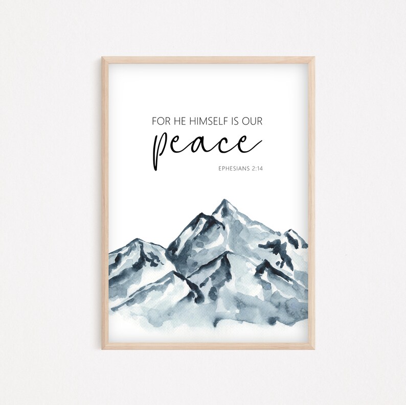 Ephesians 2:14 Printable Bible Verse Wall Art He Himself is Our Peace ...