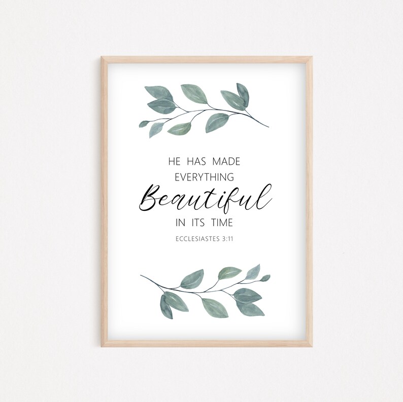 Ecclesiastes 3:11 Printable Bible Verse - He Has Made Everything ...