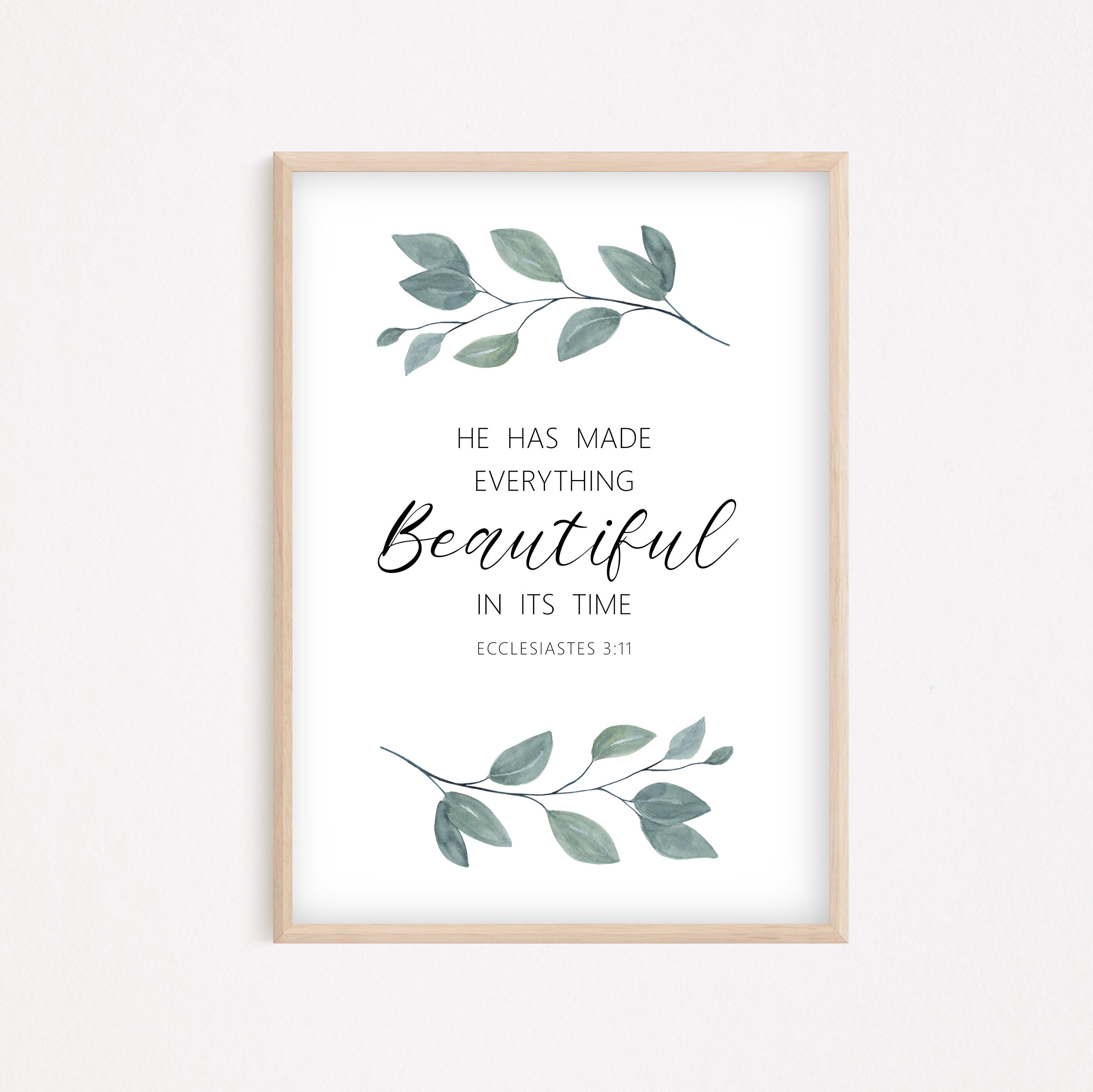 Ecclesiastes 3:11 Printable Bible Verse - He Has Made Everything ...