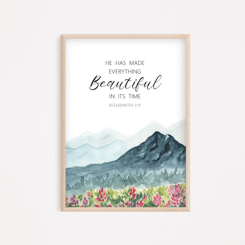 Ecclesiastes 3:11 Printable Bible Verse - He Has Made Everything ...