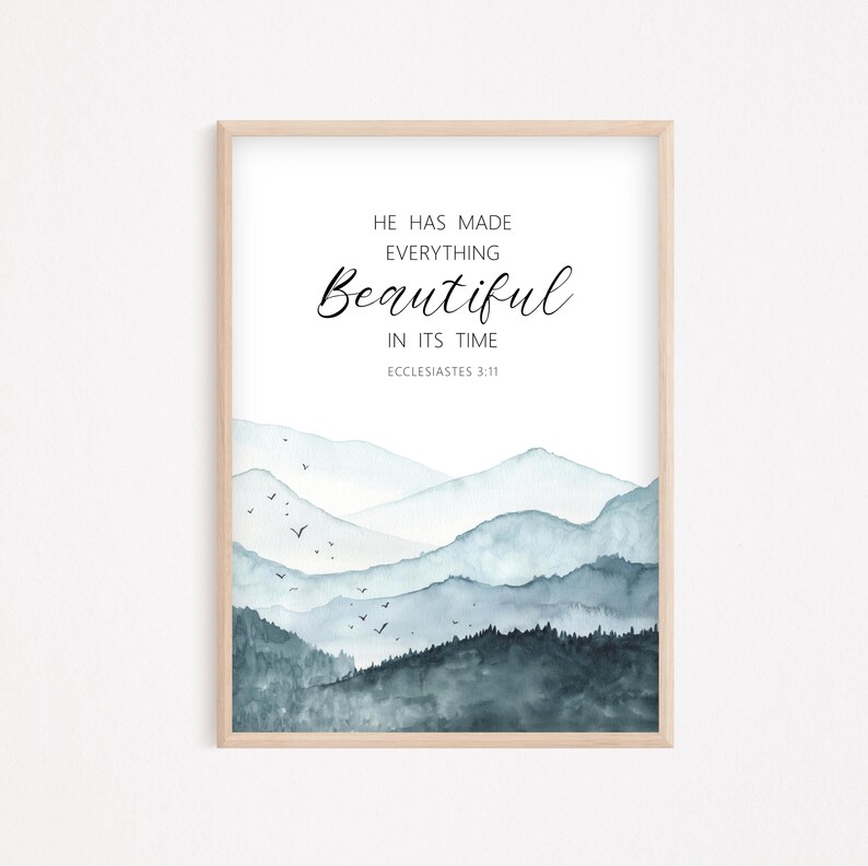 Ecclesiastes 3:11 Printable Bible Verse - He Has Made Everything ...