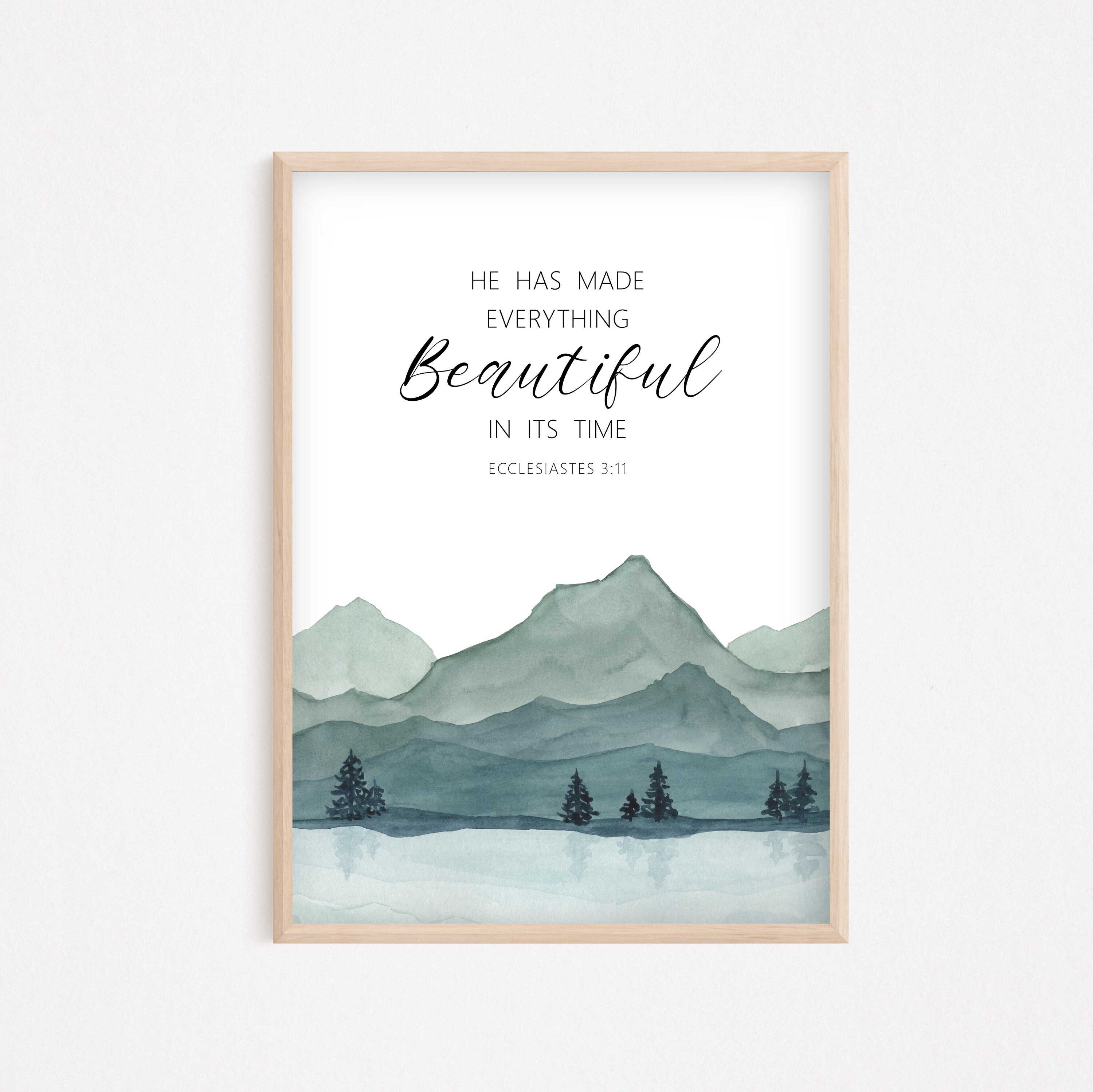 Ecclesiastes 3:11 Printable Bible Verse - He Has Made Everything ...