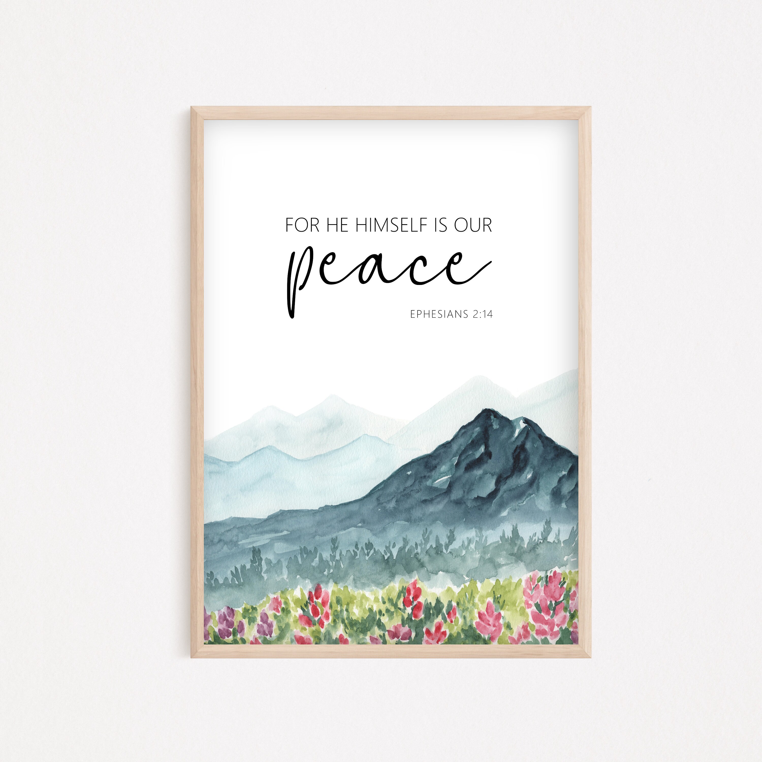 Ephesians 2:14 Printable Bible Verse Wall Art He Himself is Our Peace ...