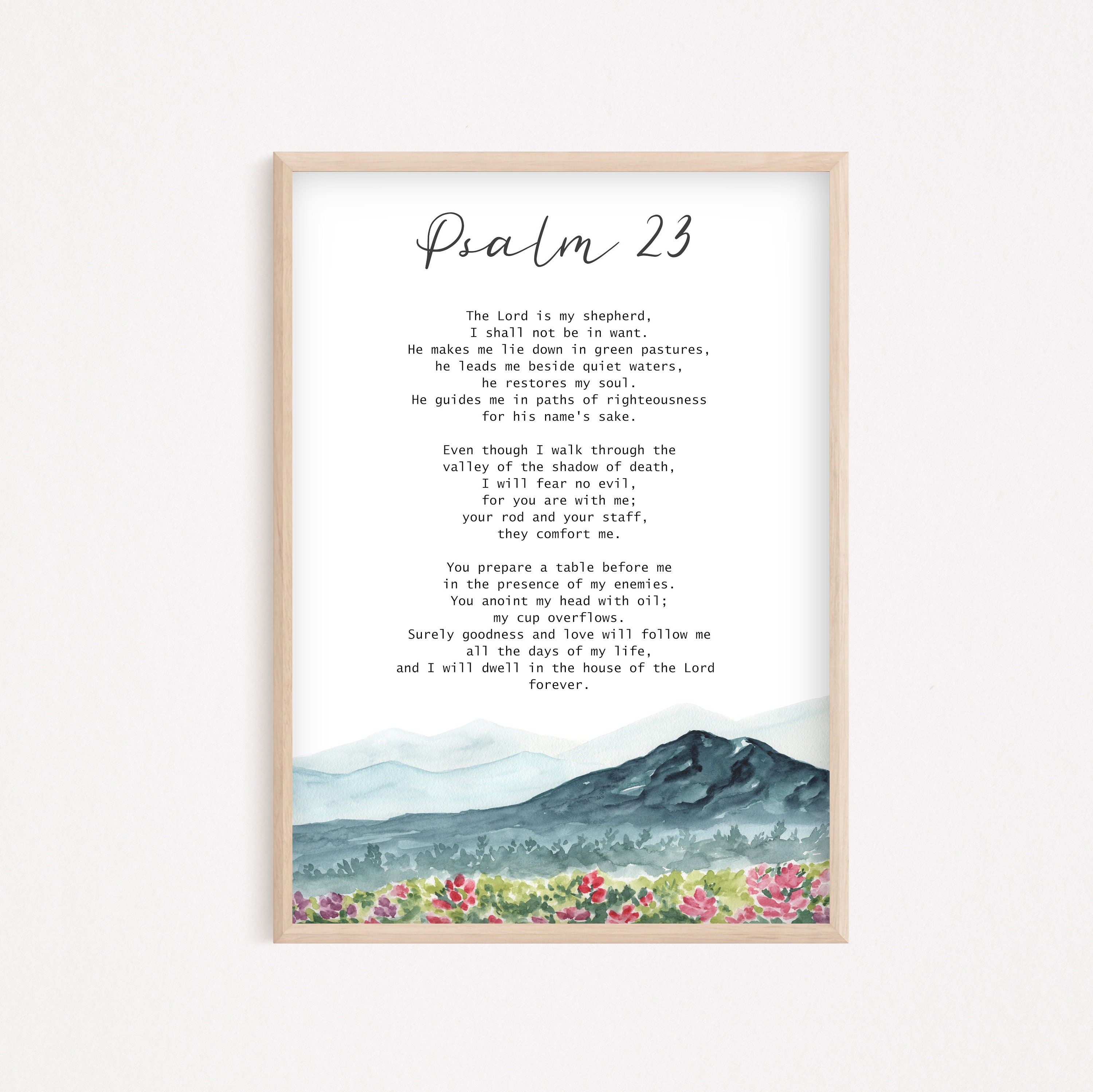 Psalm 23 Printable Bible Verse Wall Art the Lord is My - Etsy Ireland