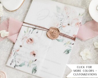 Custom Vellum Wrap Invitation - Etsy