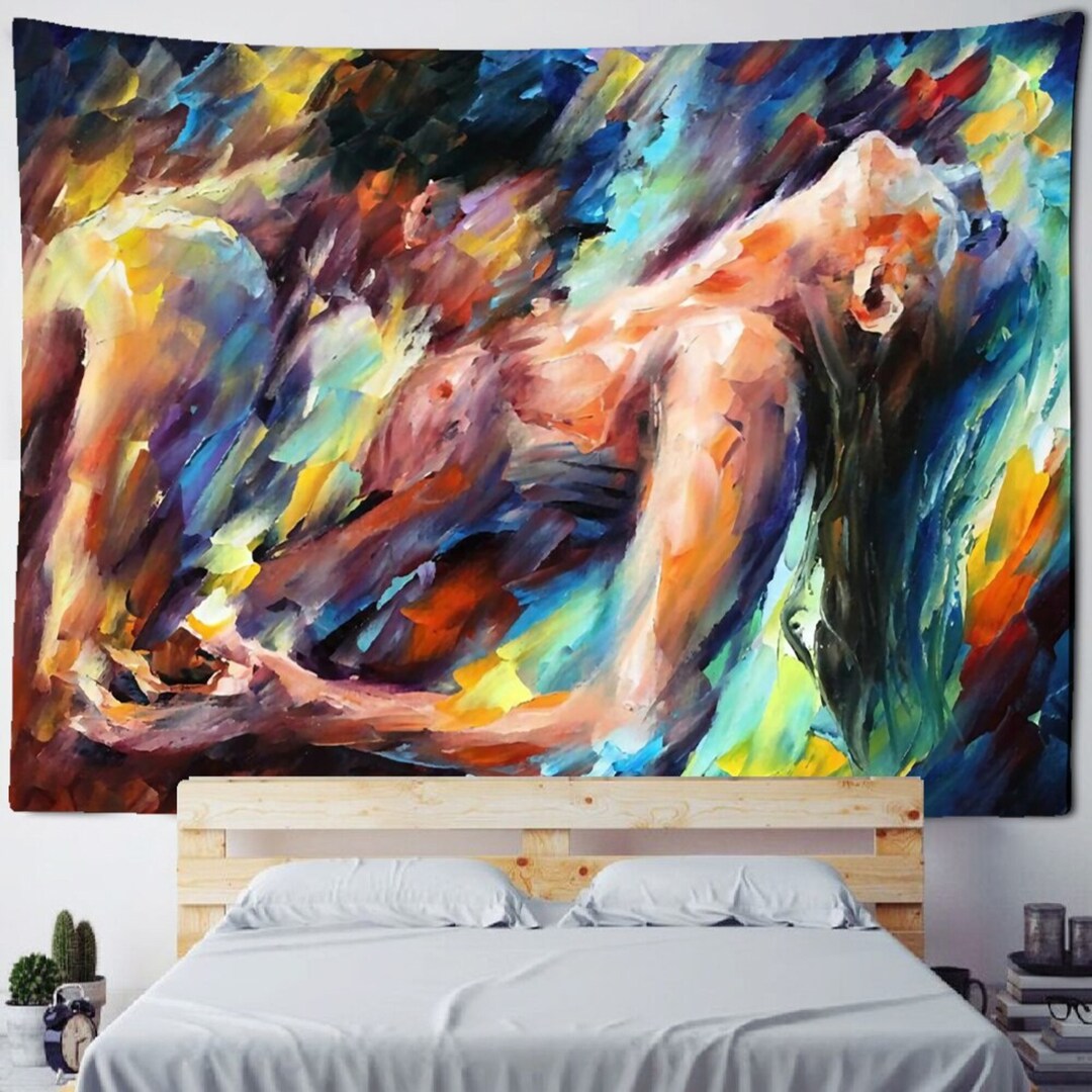 Body Oil Painting Tapestry Wall Hanging Psychedelic Witchcraft Art ...