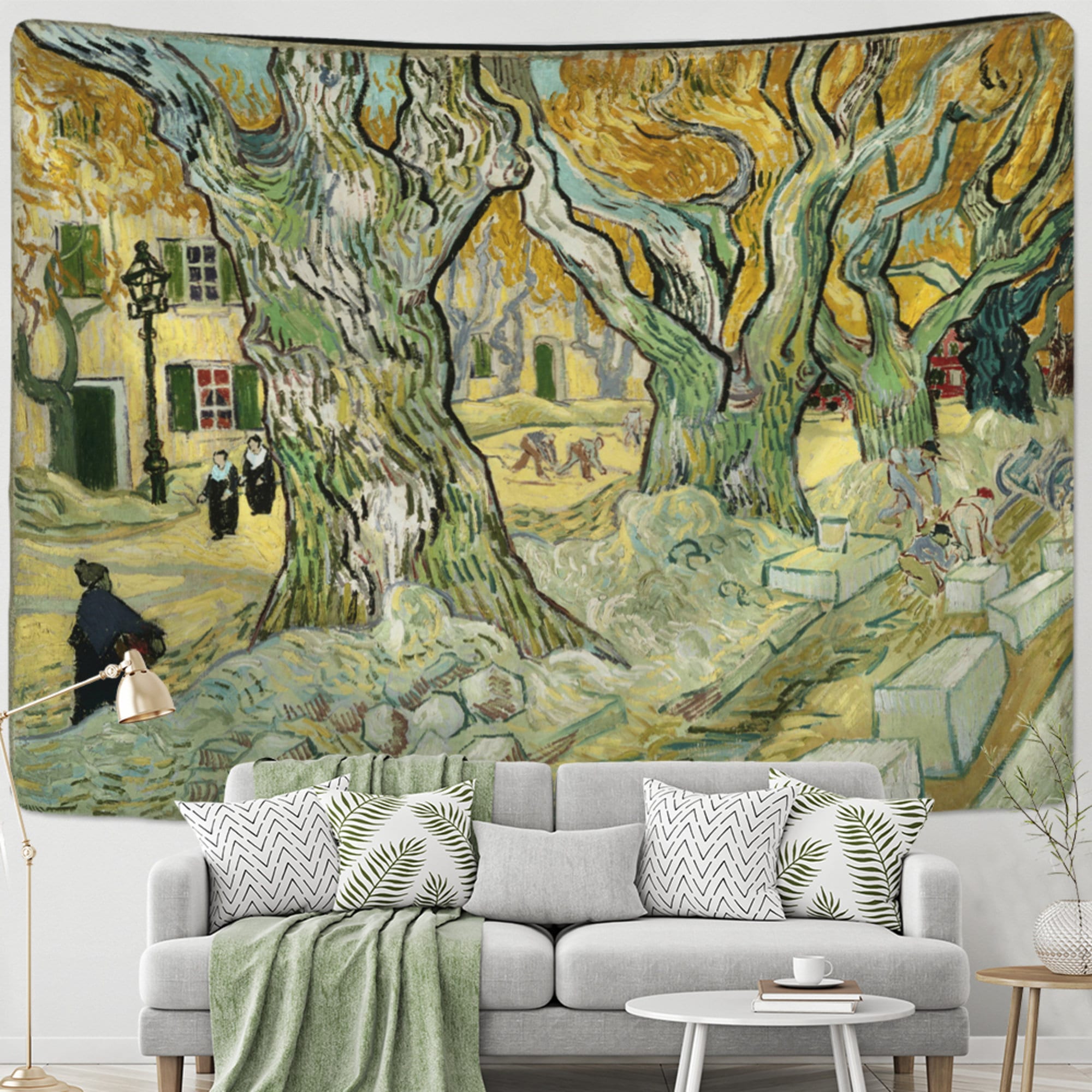 Van Gogh Olive Oil Tree Tapestry, Oil Painting Floral Nature Landscape ...