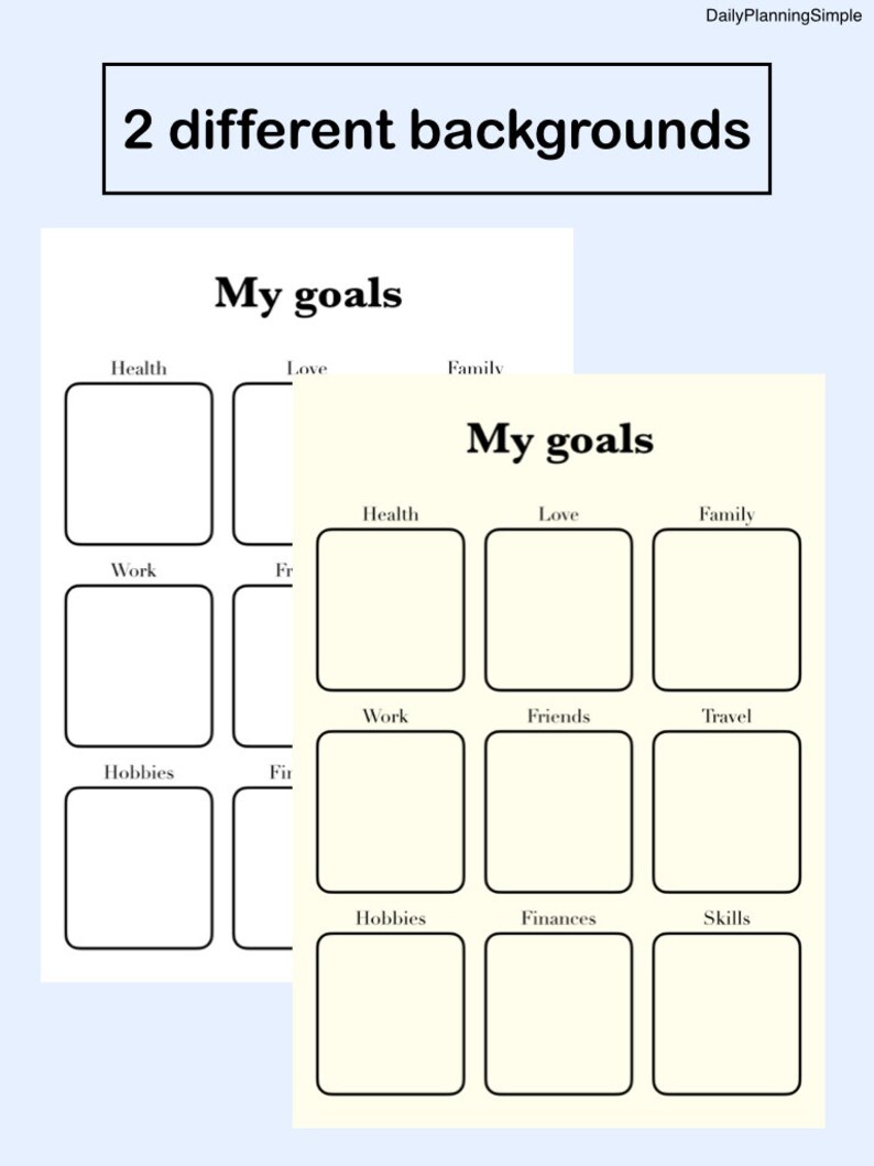 2023 New Years Resolutions Printable New Year Goals 2023 - Etsy